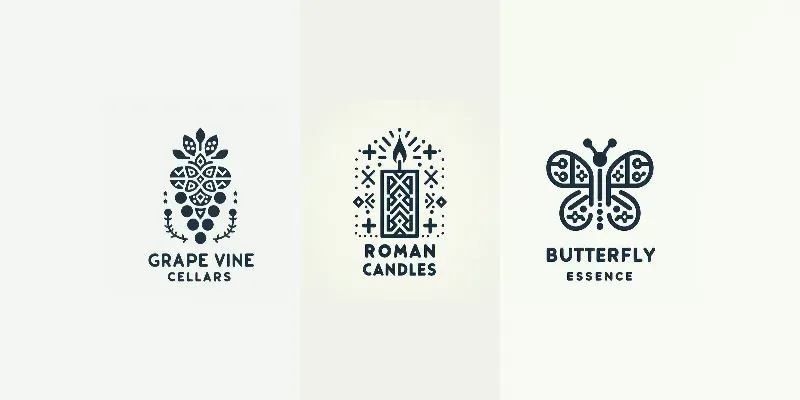 Minimal Folk Art Logos Generator App | PromptBase