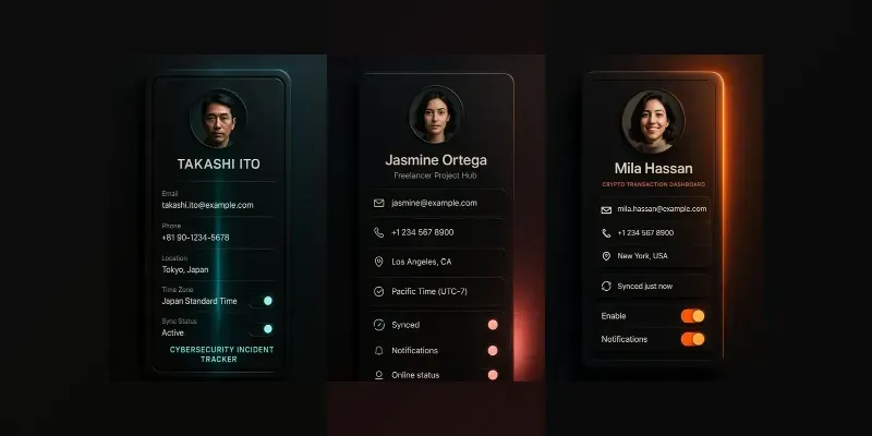 Dark Ui Profile Panel Generator App | PromptBase