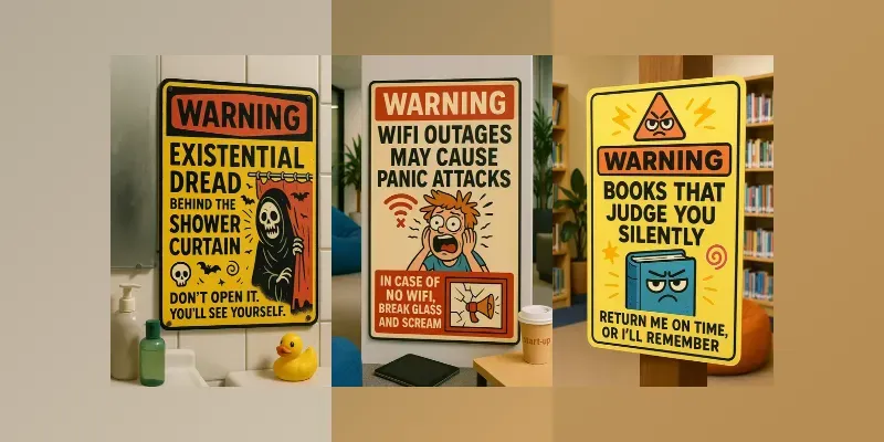 Funny Warning Sign Generator App | PromptBase