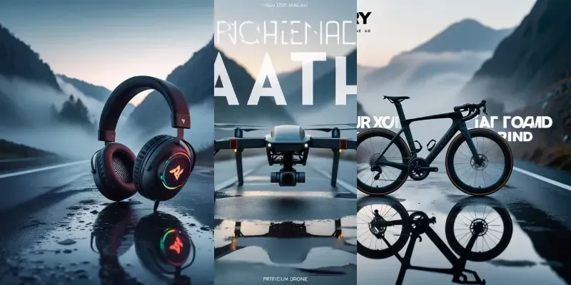 Cinematic Ad Design For Modern Gear Generator App | PromptBase