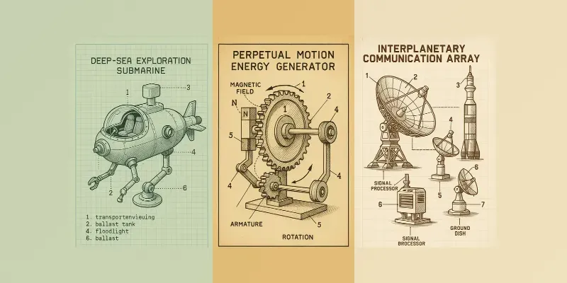 Retro Technical Schematics Generator App | PromptBase