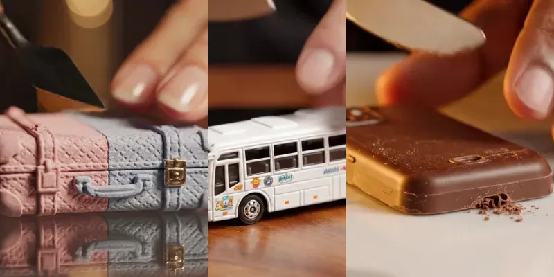 Miniature Cutting Hidden Object Reveal Generator App | PromptBase