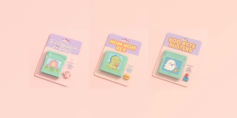 Chibi Retro Game Toy Pack Mockup Generator App | PromptBase