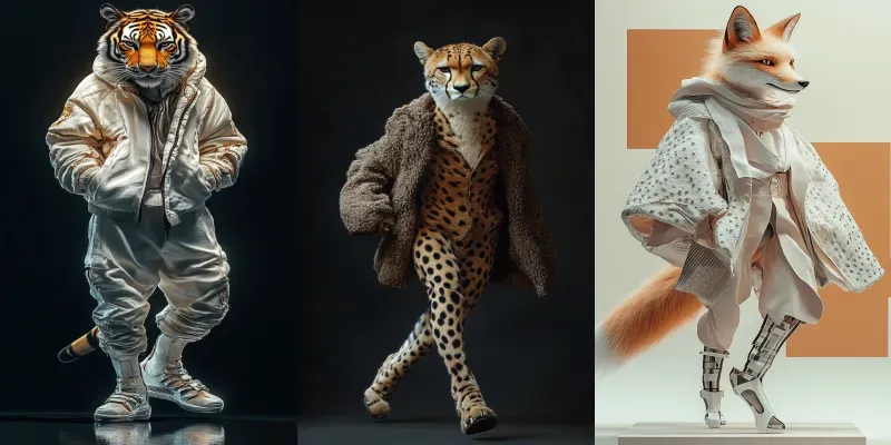 Stylized Animal Hybrid Supermodels Generator App | PromptBase