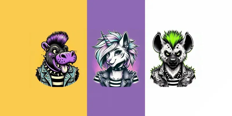Punk Rock Furry Collection Generator App | PromptBase