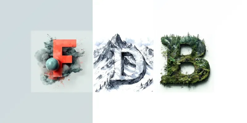 Minimalist 2d Letter Designs Generator App | PromptBase