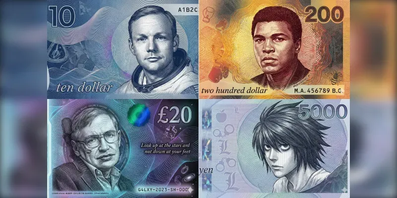 Modern Currency Banknote Designs Generator App | PromptBase