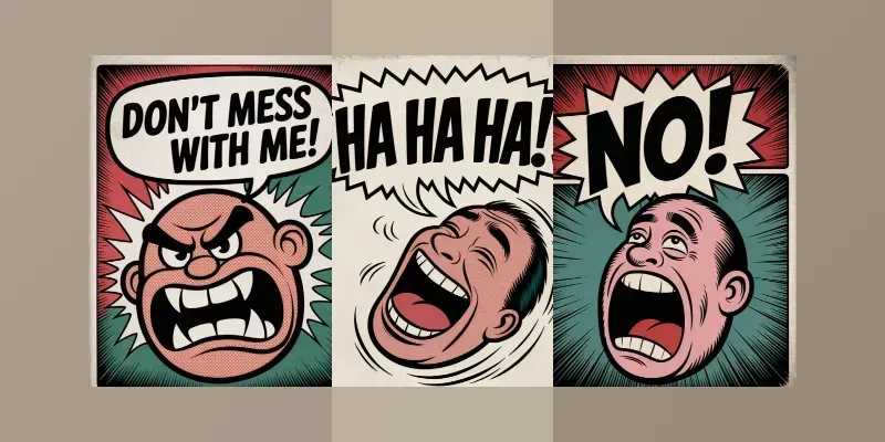 Retro Comic Reactions Bold Expressive Generator App | PromptBase