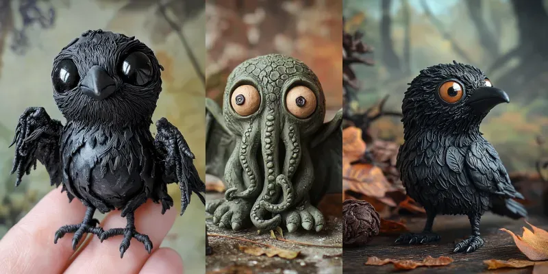 Clay Horror Icons Classic Monsters Generator App | PromptBase