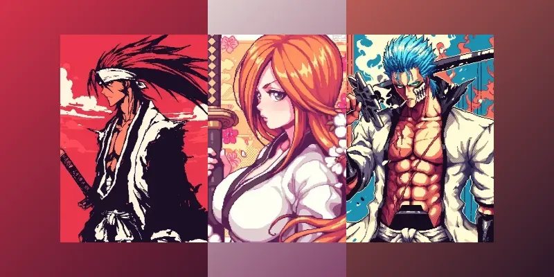 Bleach Manga Pixel Art Character Generator App | PromptBase