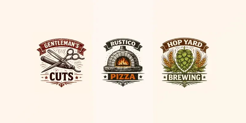 Vintage Woodcut Vector Logos Generator App | PromptBase