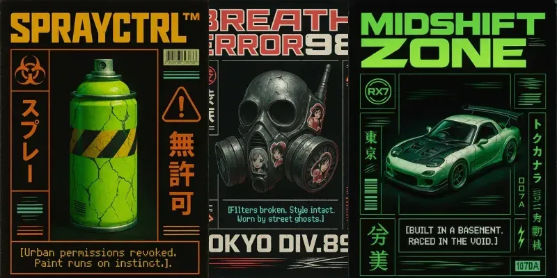 Retro Cyber Poster Maker Generator App | PromptBase