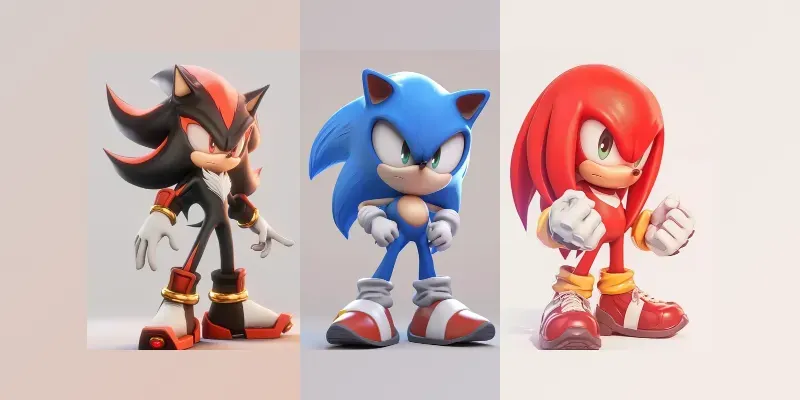 Sonic The Hedgehog 3d Chibi Generator App | PromptBase