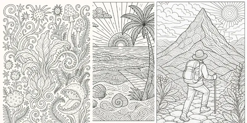 Colouring Page Creator Dream And Design App | PromptBase