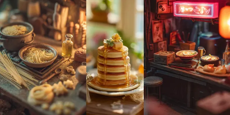 Miniature Food Diorama Generator App | PromptBase