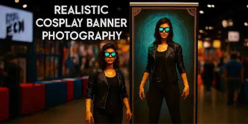 Realistic Cosplay Banner Photography Generator App | PromptBase