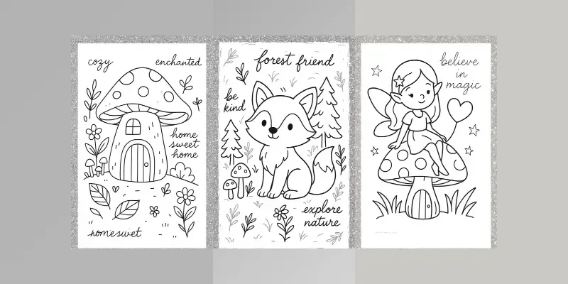 Junk Journal Coloring Pages For Kids Generator App | PromptBase