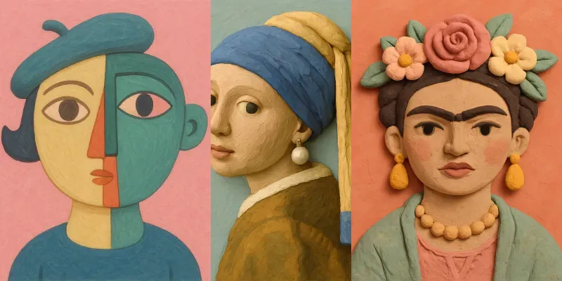 Clay Famous Painting Avatars Generator App | PromptBase