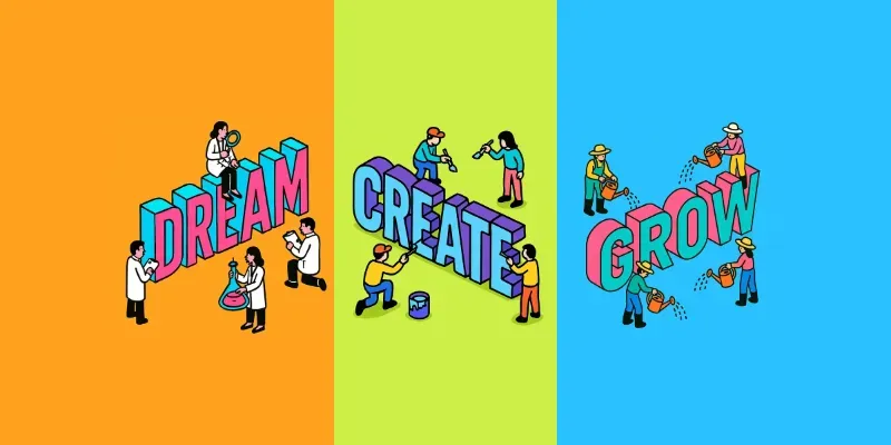 Isometric Motivational Words ChatGPT Image Prompt | PromptBase