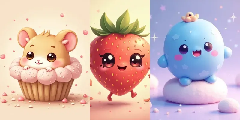 Kawaii Pastel Character Scenes Generator App | PromptBase
