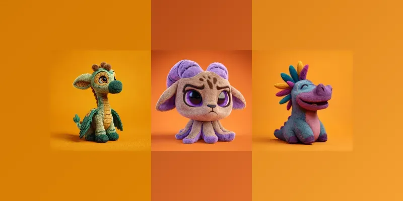 Fantasy Weirdcore Animal Plush Toys Generator App | PromptBase