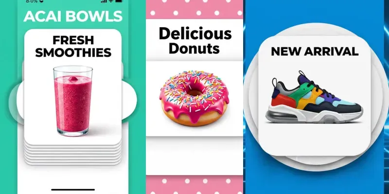 Swipeable Menu Card Ads Generator App | PromptBase