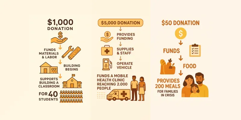 The Donor Impact Infographic Generator App | PromptBase