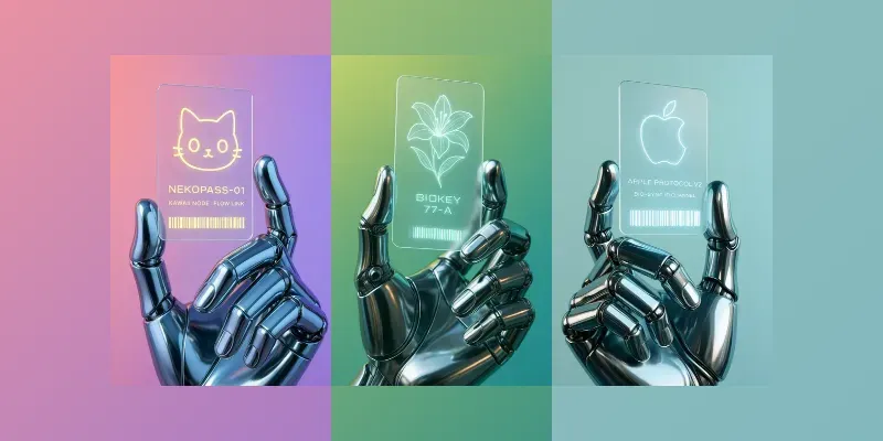 Futuristic Neon Tech Id Card Mockup Generator App | PromptBase