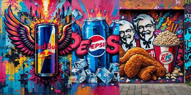 Fast Food Graffiti Street Art Generator App | PromptBase