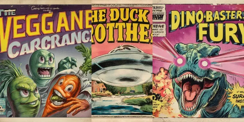 Vintage Album Comic Book Cover Generator App | PromptBase