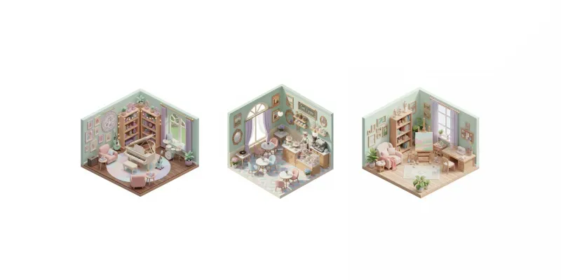 Isometric Diorama Room Creator App | PromptBase