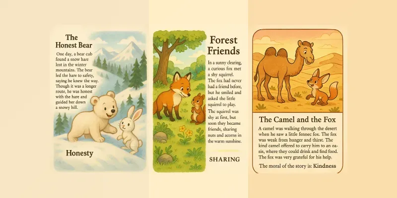 Illustrated Childrens Storybook Pages Generator App | PromptBase