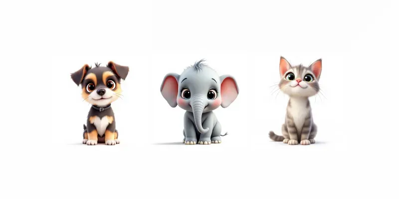 Cute Cartoon Disneypixar Style Characters Flux Prompt Promptbase