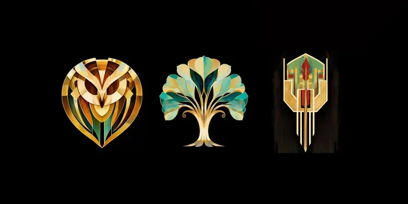 Elegant Symbiotic Logo Design Generator App | PromptBase