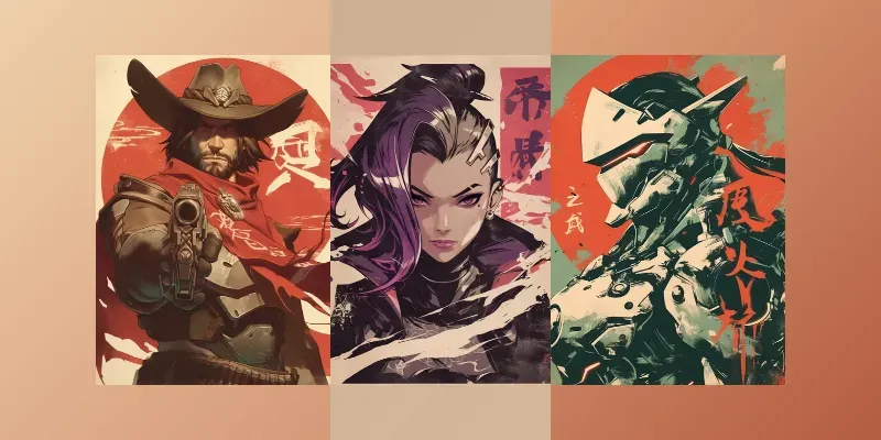 Traditional Japanese Overwatch Poster Generator App | PromptBase