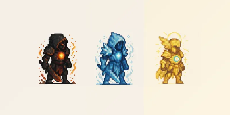 Pixel Art Element Core Envoy Character Generator App | PromptBase