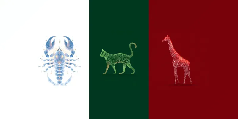 Semi Transparent Animal Color Logos Generator App | PromptBase