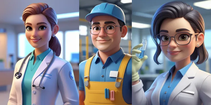 3d Professional Career Hero Generator App | PromptBase