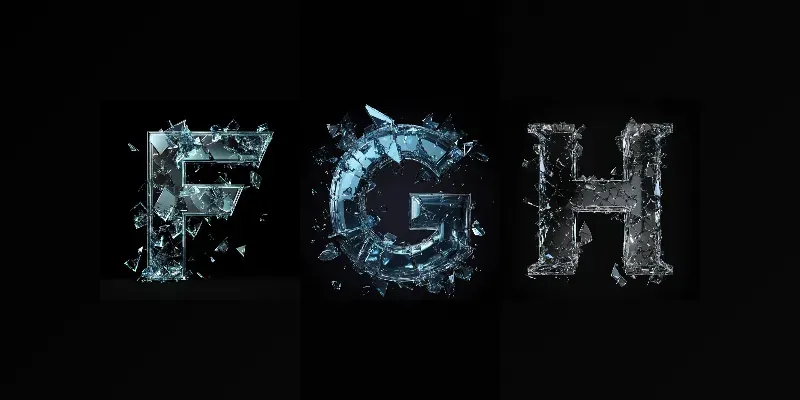 Shattered Glass Letter Logos Generator App | PromptBase